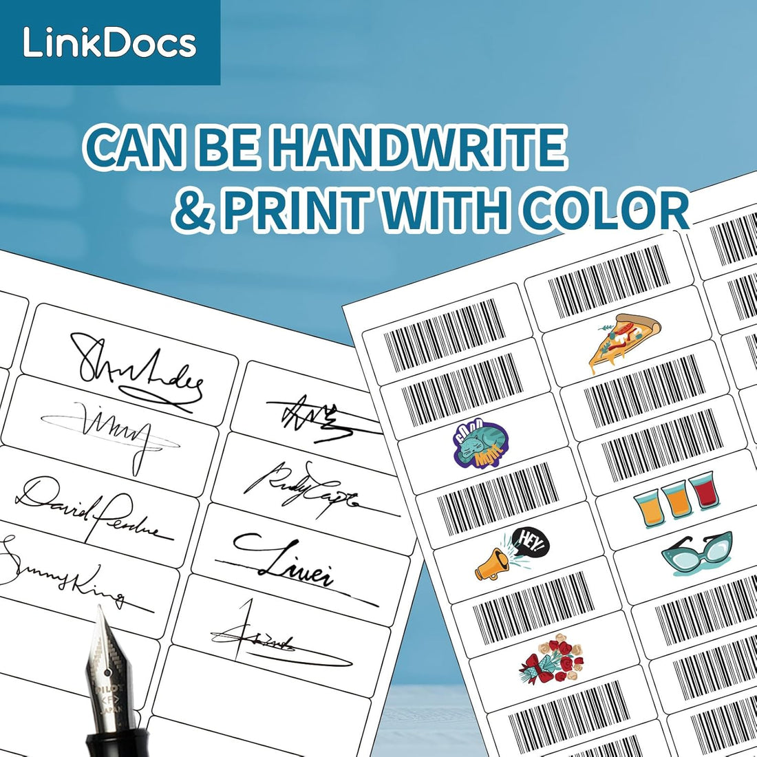 LinkDocs 30 Up Shipping Address Labels for Laser and Inkjet Printers